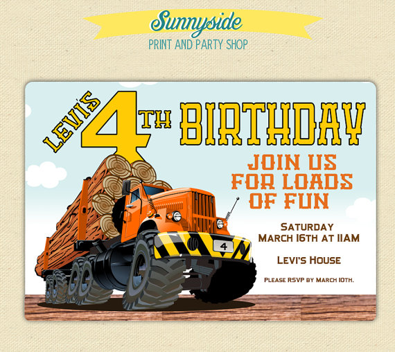 New Monster Log Truck Birthday Collection – The Logger's Wife